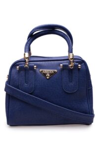 amiya women leather handbag shoulder bag (blue)