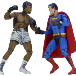 NECA DC Comics Superman vs Muhammad Ali Special Edition Action Figure (2 Pack), 7", multi-colored