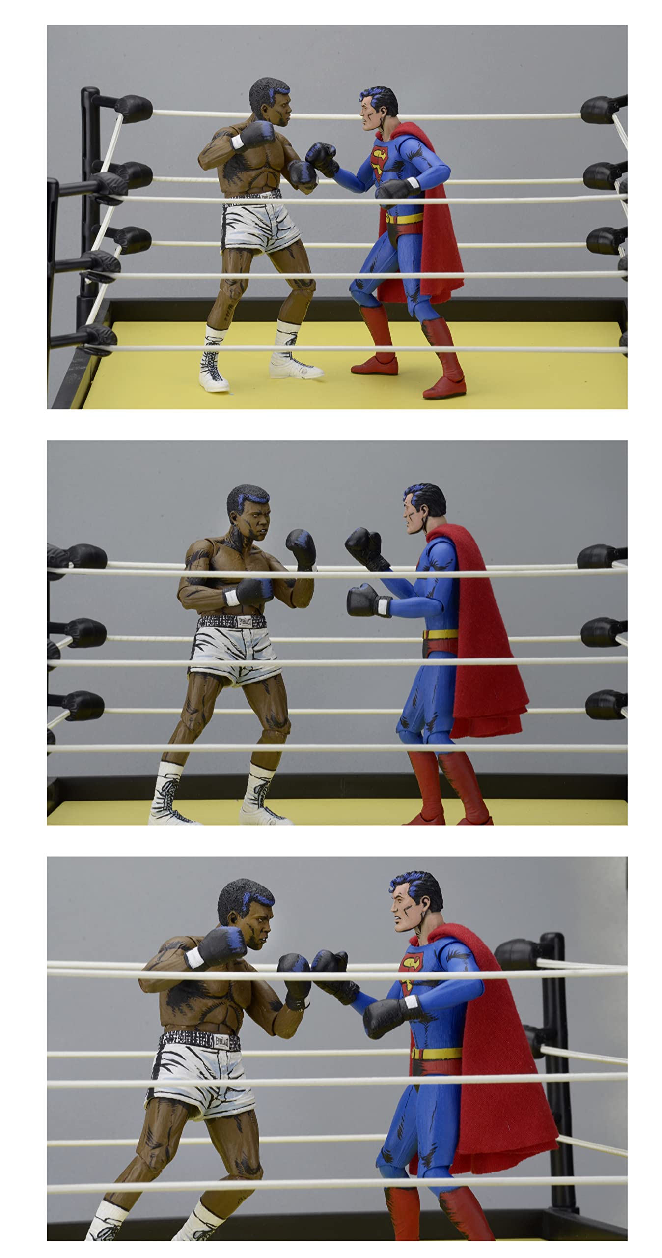 NECA DC Comics Superman vs Muhammad Ali Special Edition Action Figure (2 Pack), 7", multi-colored