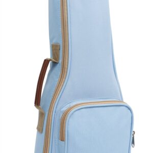 HOT SEAL 10MM Leather Handles Thick Durable Colorful Ukulele Case Bag with Storage (21in, Light Blue)