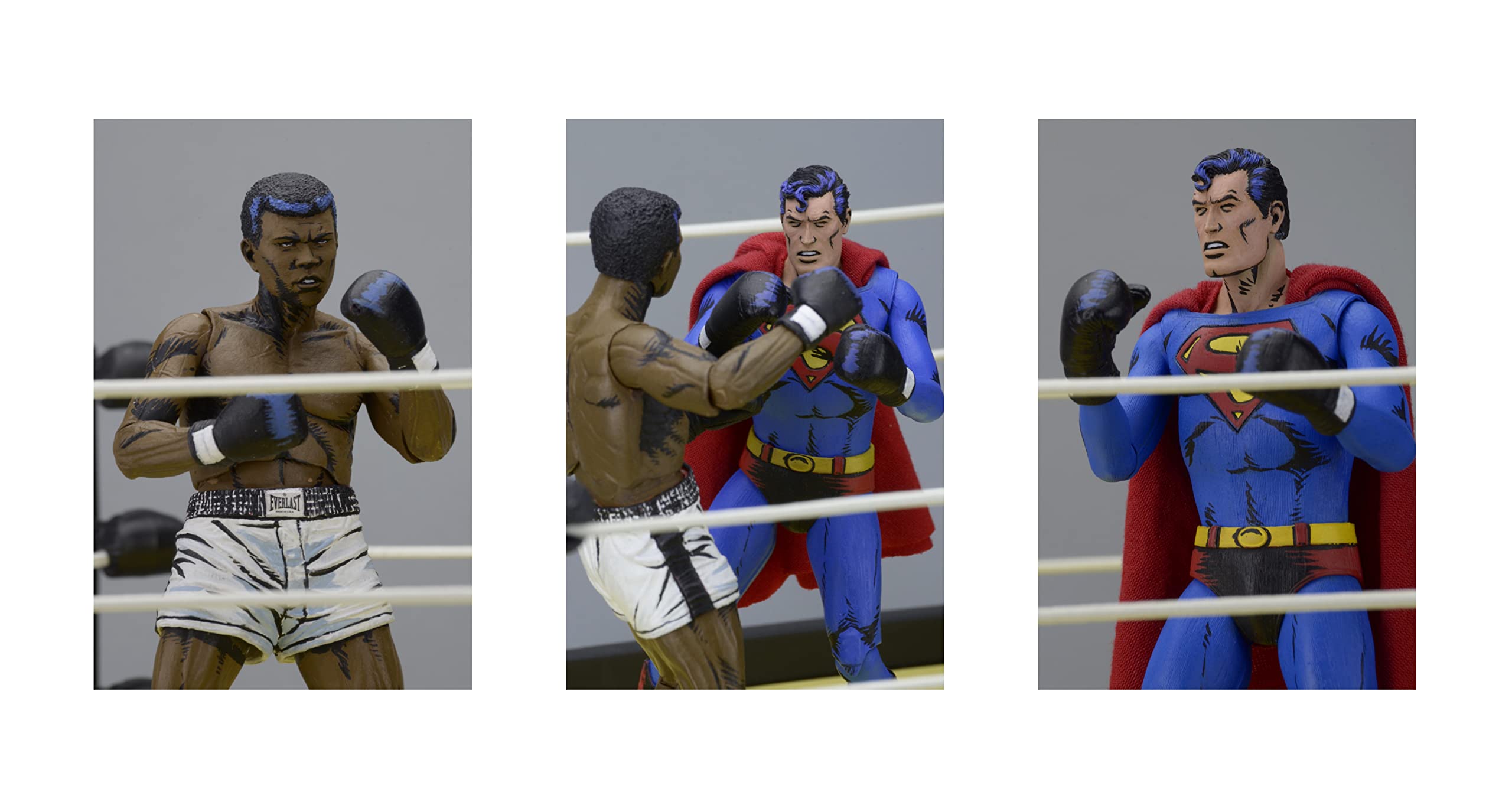 NECA DC Comics Superman vs Muhammad Ali Special Edition Action Figure (2 Pack), 7", multi-colored