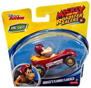 fisher-price disney junior mickey and the roadster racers horace's flaming flamenco die-cast vehicle