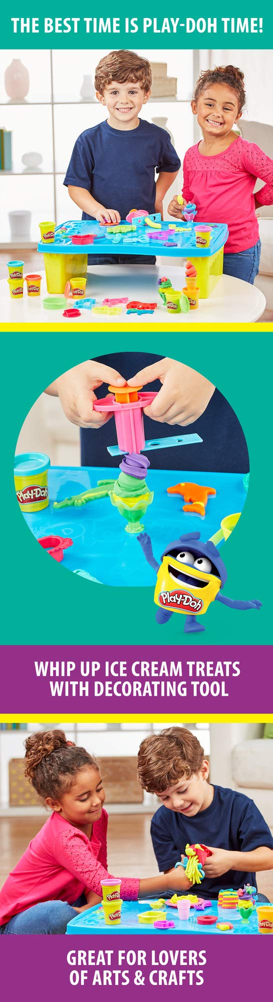 Play-Doh Play 'n Store Table, Arts & Crafts, Activity Table, Ages 3 and up (Amazon Exclusive)