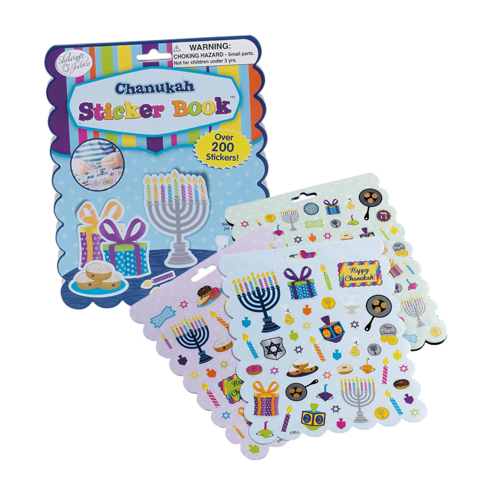 Rite Lite Hanukkah Sticker Book - Jewish Holiday Stickers - Over 200! Party Favors Gifts Decorations for Scrapbooks, Planners, and Rewards Chanukah Arts and Crafts for Endless Hours of Fun!