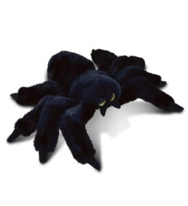 dollibu black spider plush toy - super soft spider stuffed animal for boys and girls, cute spider stuffed animal, realistic stuffed spider plush gift, spider decor for baby, kids, adults - 8 inches