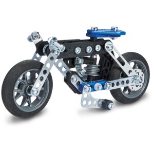 Meccano Erector, 5 in 1 Model Building Set - Motorcycles, 174 Pieces, for Ages 8 and up, STEM Construction Education Toy