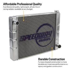 Speedway Motors Chevrolet SBC/BBC Universal Lightweight Aluminum Radiator, 31 Inch Width, Premium Performance with Maximum Cooling, Easy Installation to any Build