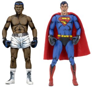 neca dc comics superman vs muhammad ali special edition action figure (2 pack), 7", multi-colored