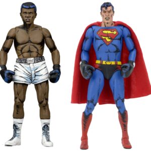 NECA DC Comics Superman vs Muhammad Ali Special Edition Action Figure (2 Pack), 7", multi-colored