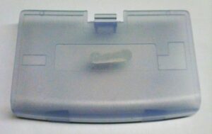 game boy advance glacier clear ice blue battery cover lid