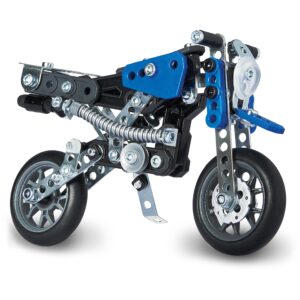 Meccano Erector, 5 in 1 Model Building Set - Motorcycles, 174 Pieces, for Ages 8 and up, STEM Construction Education Toy