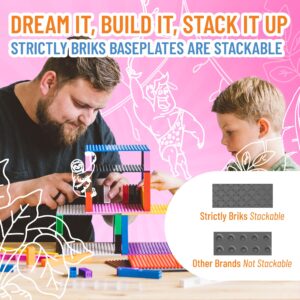 Strictly Briks Compatible with Lego Classic Big Briks Stackable Baseplates, Large Pegs for Ages 3 and Up, 100% Compatible with All Major Brands, Grey, 1 Piece, 13.75" x 16.25" Inches