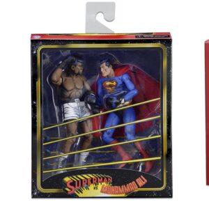 NECA DC Comics Superman vs Muhammad Ali Special Edition Action Figure (2 Pack), 7", multi-colored