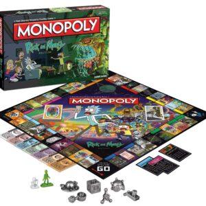 Monopoly Rick and Morty Board Game | Based on the hit Adult Swim series Rick & Morty | Offically Licensed Rick Morty Merchandise | Themed Classic Monopoly Game