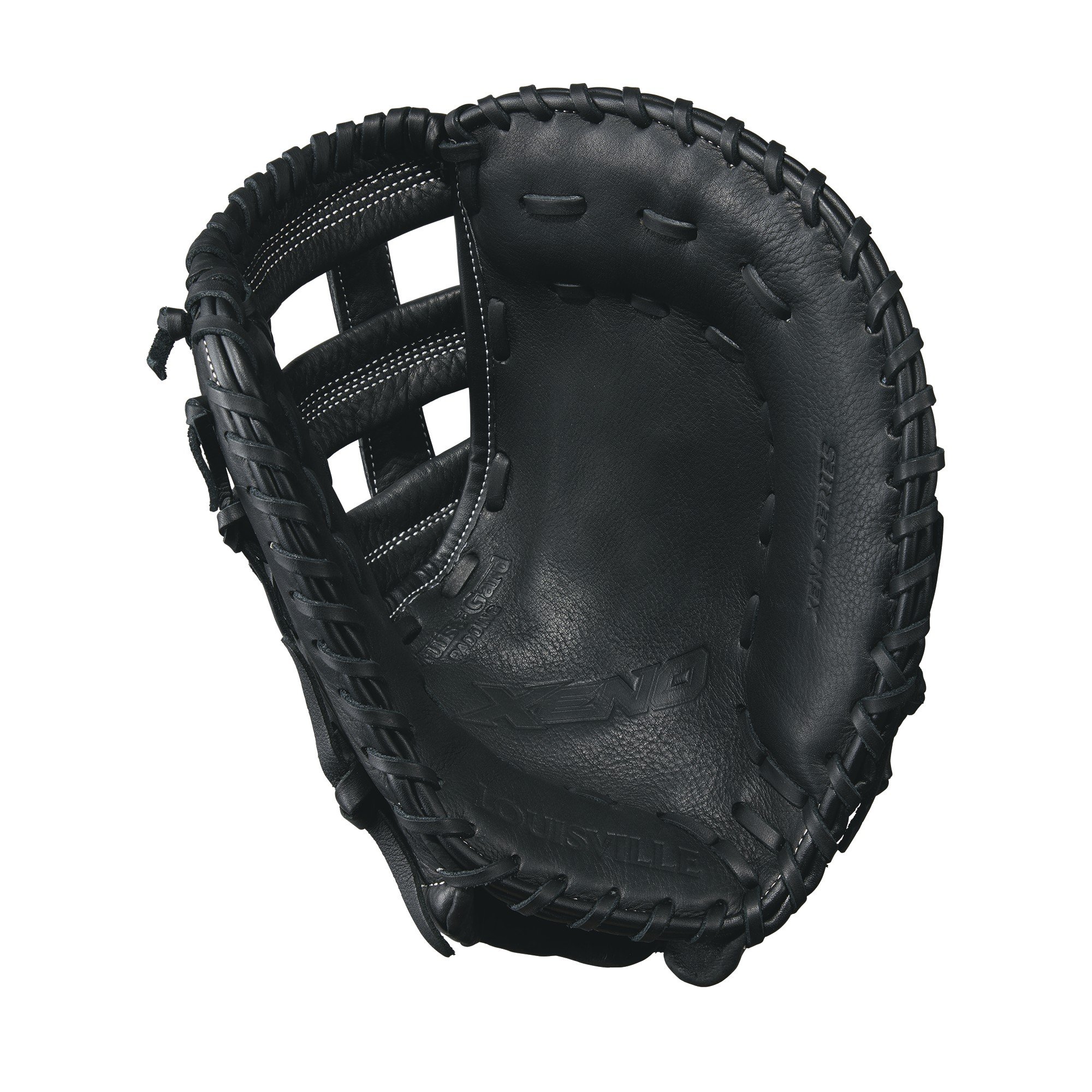 Louisville Slugger Xeno First Base Mitts, Left Hand, 13", Black/White