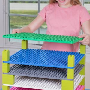 Strictly Briks Compatible with Lego Classic Big Briks Stackable Baseplates, Large Pegs for Ages 3 and Up, 100% Compatible with All Major Brands, Green, 1 Piece, 13.75" x 16.25" Inches