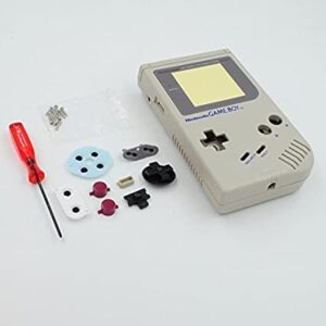 new full housing shell cover case pack with screwdriver for gameboy classic/original gb dmg-01 repair part-gray