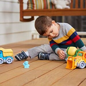 Green Toys Construction Vehicle Set, 3-Pack - Pretend Play, Motor Skills, Kids Toy Vehicles. No BPA, phthalates, PVC. Dishwasher Safe, Recycled Plastic, Made in USA.