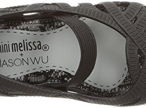 Mini Melissa Baby-Girl's Jean + Jason WU Ballet Flat, Black, 5 Regular US Toddler