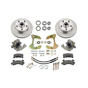 speedway motors deluxe disc brake kit, 1955-1964 chevy full-size car, for stock drum brake spindles only, improve brake performance with this bolt-on kit