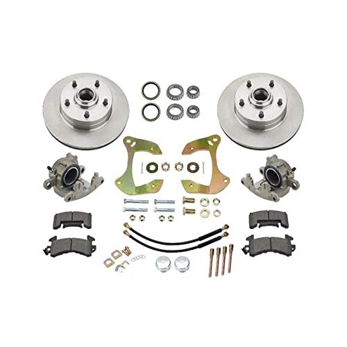 Speedway Motors Deluxe Disc Brake Kit, 1955-1964 Chevy Full-Size Car, For Stock Drum Brake Spindles Only, Improve Brake Performance with this Bolt-On Kit