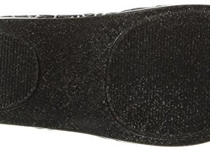 Mini Melissa Girl's Mini Campana Zig ZAG VI Mary Jane, Black Glitter, 7 M US Toddler