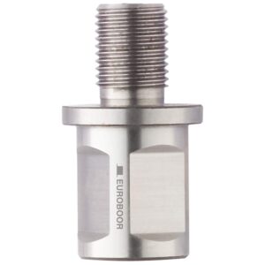 euroboor weldon shank adapter - 3/4" weldon to 1/2" x 20 unf 3 jaw chuck adapter with milled steel construction & left-hand thread - ibk.14