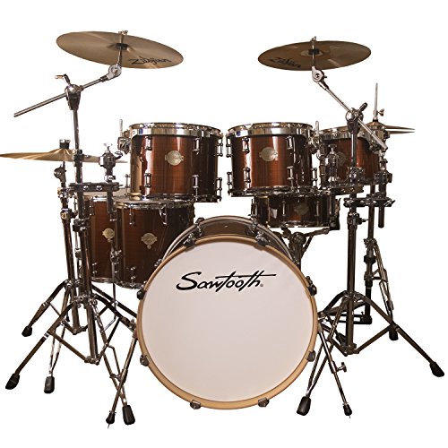 Sawtooth Command Series 7-Piece Drum Set Shell Pack, Red Streak