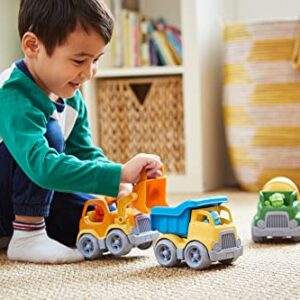 Green Toys Construction Vehicle Set, 3-Pack - Pretend Play, Motor Skills, Kids Toy Vehicles. No BPA, phthalates, PVC. Dishwasher Safe, Recycled Plastic, Made in USA.