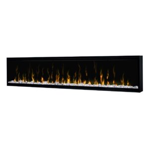 dimplex ignitexl 74" built-in linear electric fireplace (model: xlf74), 8530/5118 btu, 240/120 volt, 2500/1500 watt, black