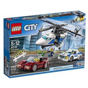 LEGO City Police High-Speed Chase 60138 Building Toy with Cop Car, Police Helicopter, and Getaway Sports Car (294 Pieces)