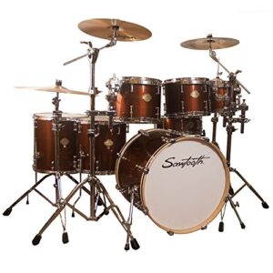 Sawtooth Command Series 7-Piece Drum Set Shell Pack, Red Streak