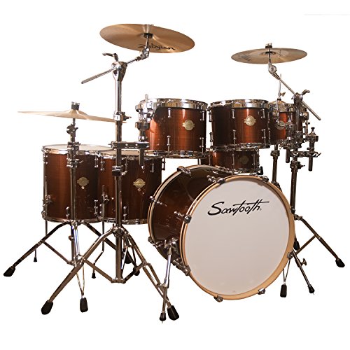 Sawtooth Command Series 7-Piece Drum Set Shell Pack, Red Streak