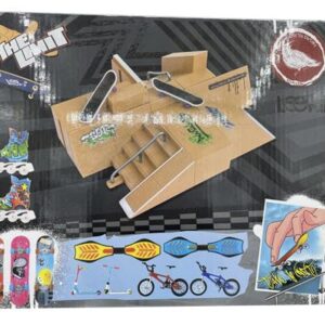 Kidsdream 8pcs Skate Park Kit Ramp Parts for Fingerboard Mini Finger Skateboard Fingerboards Ultimate Parks with 3PCS Finger Boards