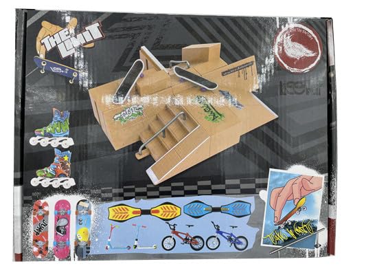 Kidsdream 8pcs Skate Park Kit Ramp Parts for Fingerboard Mini Finger Skateboard Fingerboards Ultimate Parks with 3PCS Finger Boards