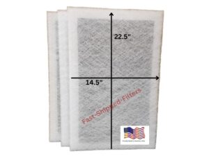 fast-shipped-filters 3 pack 16x25 replacement filter pads compatible with dynamic air cleaner 16x25 refill white actual filter size 14.5"x22.5"