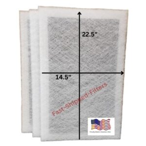 Fast-Shipped-Filters 3 Pack 16x25 Replacement Filter Pads Compatible with Dynamic Air Cleaner 16x25 Refill White Actual Filter Size 14.5"x22.5"