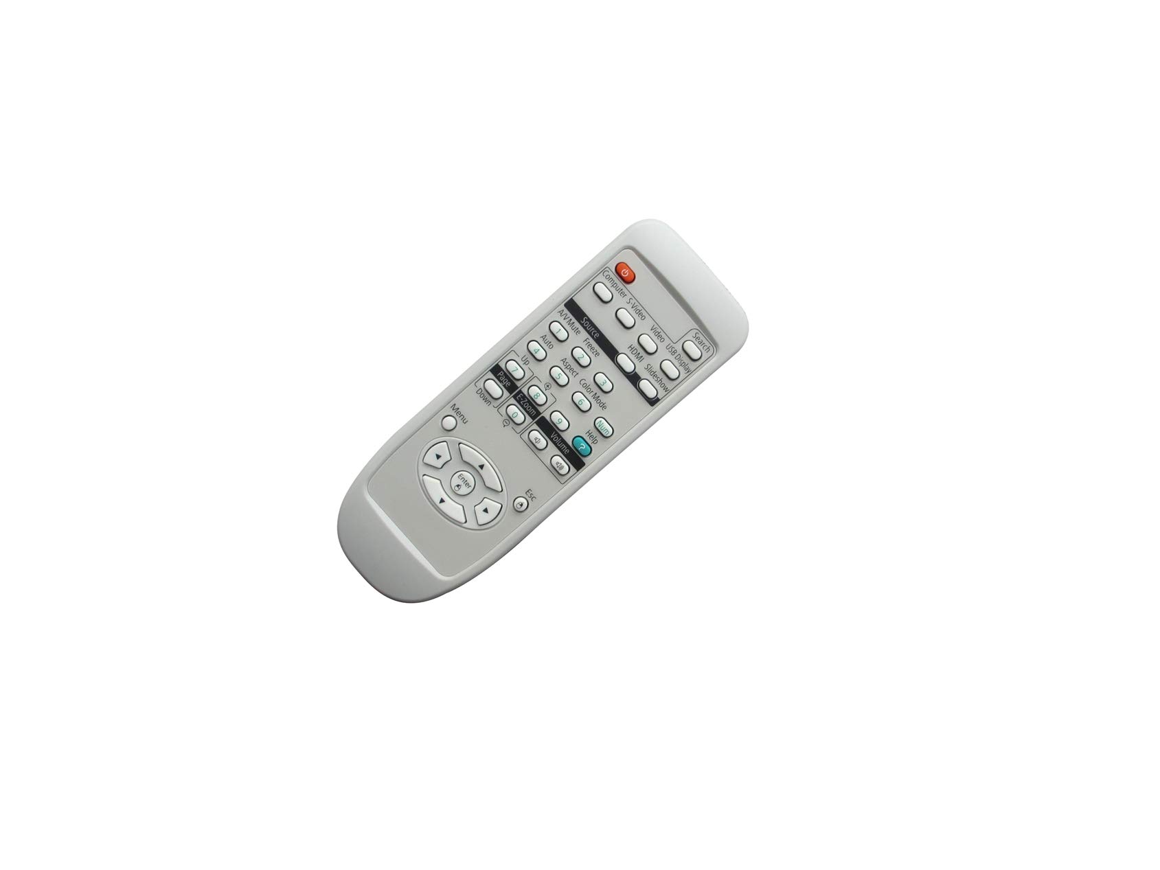 HCDZ Replacement Remote Control for Epson Powerlite 63 76C 82C 82 93E 420 3LCD Projector