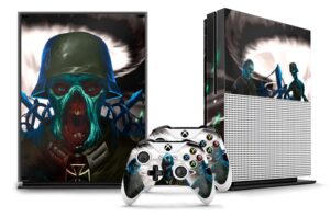 247 skins graphics kit sticker decal compatible with xbox one s and wireless controllers - zombie trooper