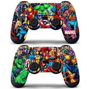 vanknight skin covers vinyl stickers cover heroes wrap for ps4 controller remote skin super heroes (2 pack)