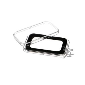 onfireguy air-tite 1/2oz silver bar black ring capsule holders qty: 10