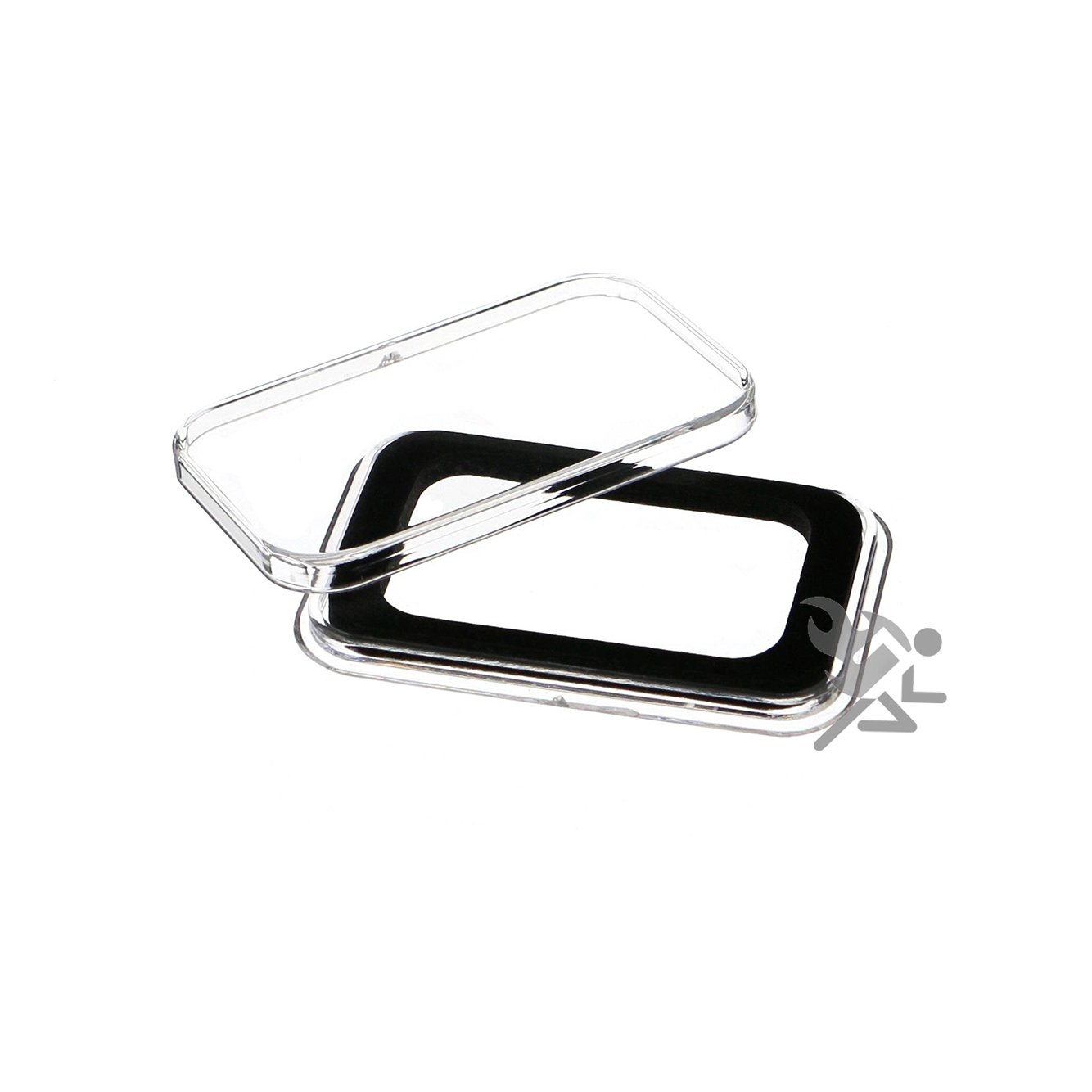 OnFireGuy Air-Tite 1/2oz Silver Bar Black Ring Capsule Holders Qty: 10