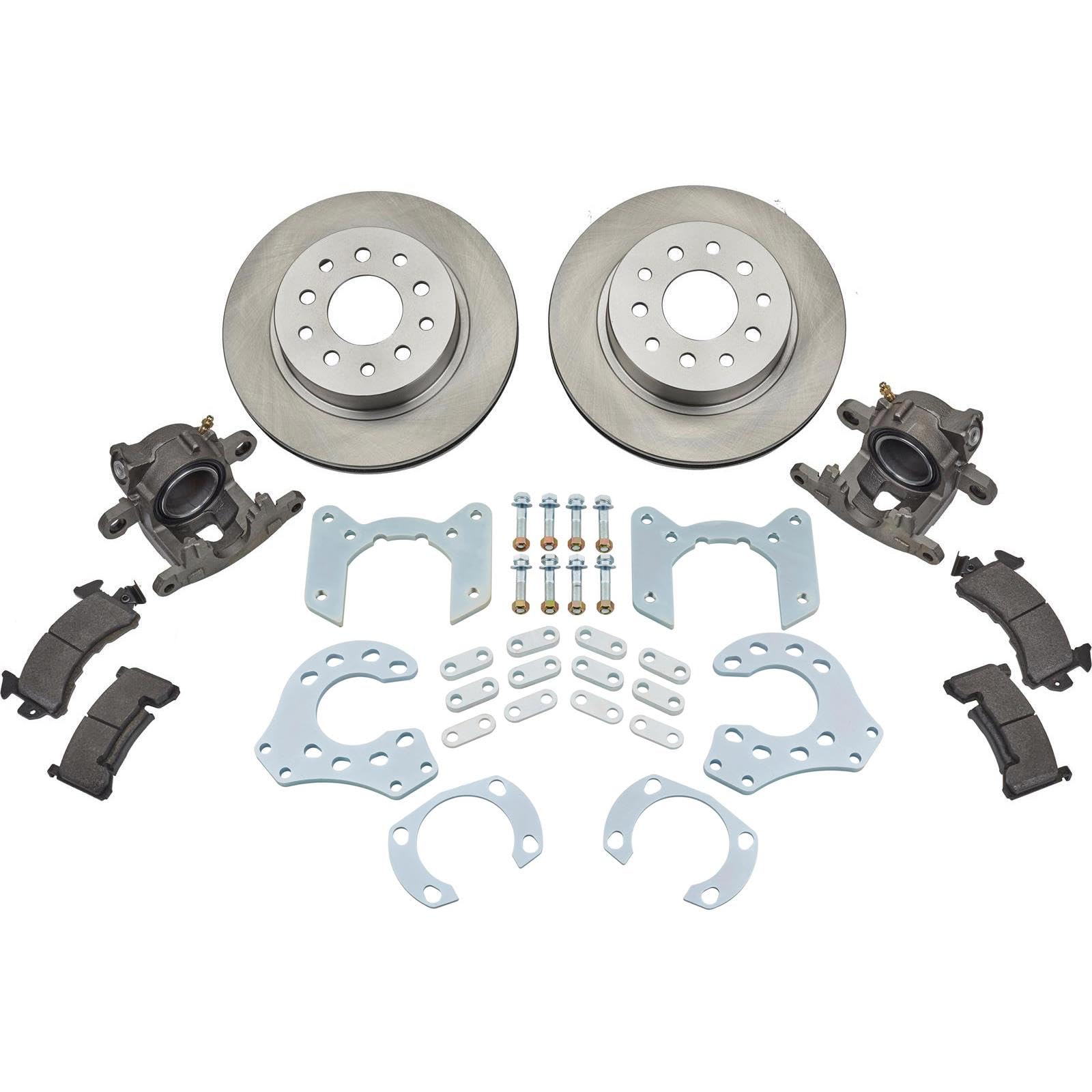 Speedway Motors Complete Rear-End Bolt-On Disc Brake Kit Conversion, Universal Kit Fits Ford 8 or 9 Inch, Complete Kit for Easy Installation to Increase Stopping Power