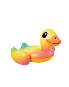 intex baby duck inflatable pool float: animal pool toy for kids – 2 heavy-duty handles – 220lb max weight capacity – 63" x 46.5" – for ages 3+