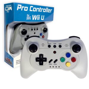 old skool wireless pro controller game pad for nintendo wii u - grey