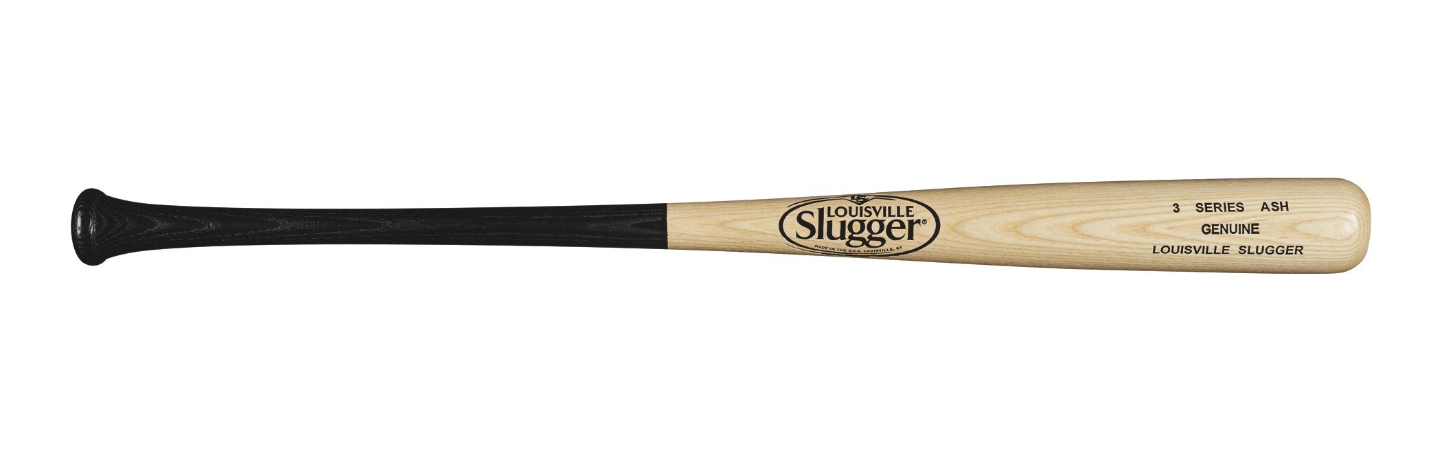 Louisville Slugger Genuine Series 3 Ash Mix Baseball Bat, 31 inch/28 oz, Black/Natural