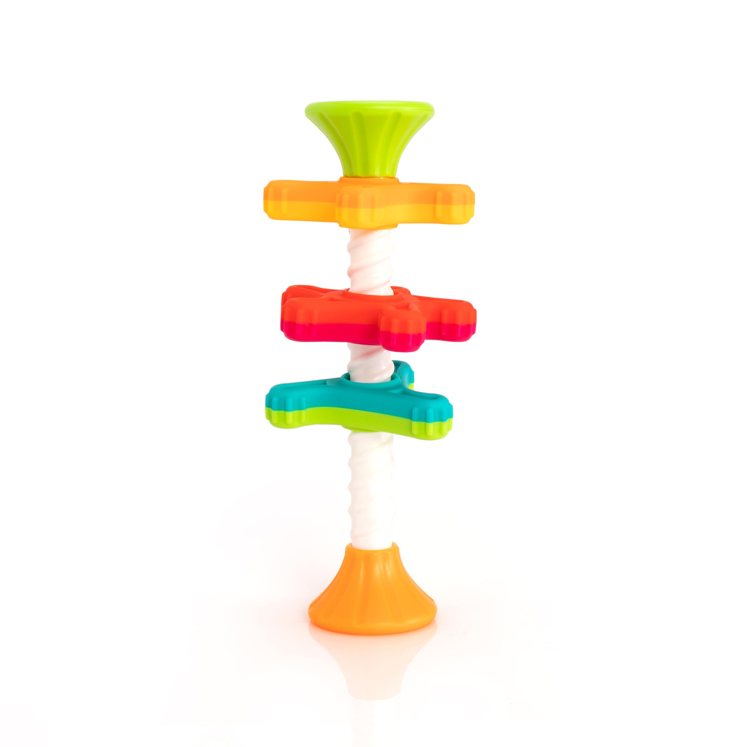 Fat Brain Toys MiniSpinny - Travel-Friendly Spinning, Textured Sensory Baby Toy