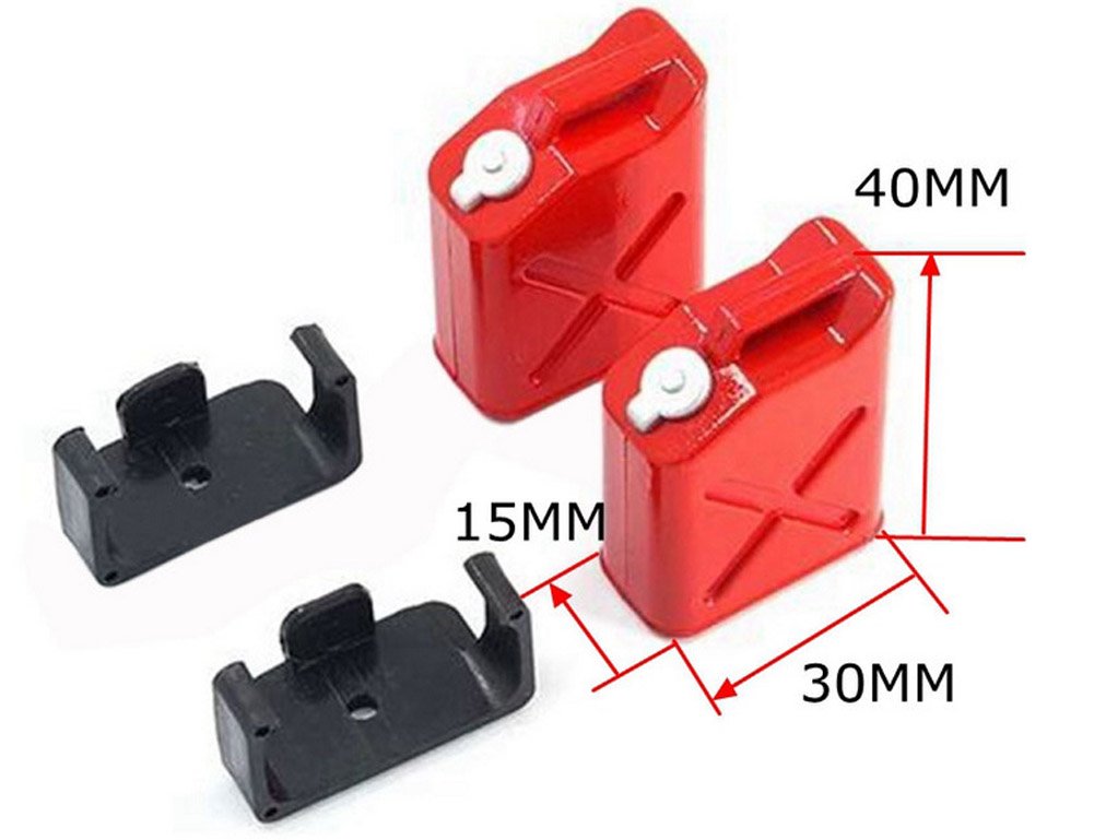 LAFEINA 2 PCS 1/10 Scale RC Crawler Accessory Mini Fuel Tank for 1:10 RC Rock Crawler Truck D90 SCX10 TRX4