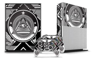 247 skins graphics kit sticker decal compatible with xbox one s and wireless controllers - conspiracy