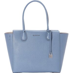 michael kors studio mercer large leather satchel (denim)